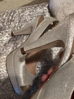 Call It Spring | Shoes | Call It Spring Glitter Silver Peeptoe ...